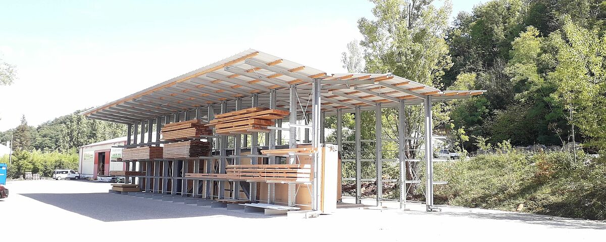 Cantilever racking incl. covered floor storage | OHRA GmbH